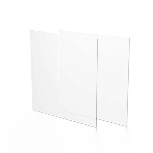 Fab Glass and Mirror Plexiglass 12 in. W x 12 in. L Clear Square ...