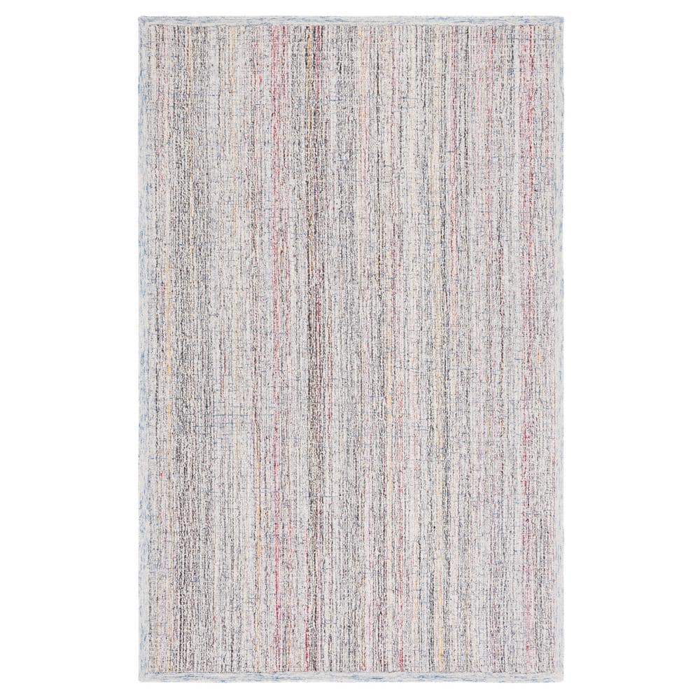 SAFAVIEH Abstract Red/Ivory 5 ft. x 8 ft. Parallel Marle Area Rug ...