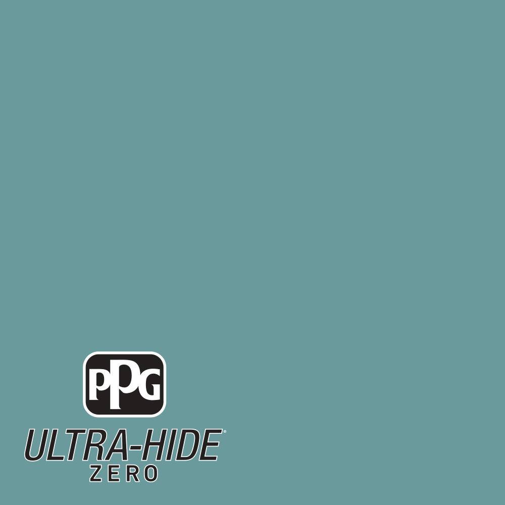 PPG 1 gal. #HDPB25 Ultra-Hide Zero Island Turquoise Semi-Gloss Interior ...