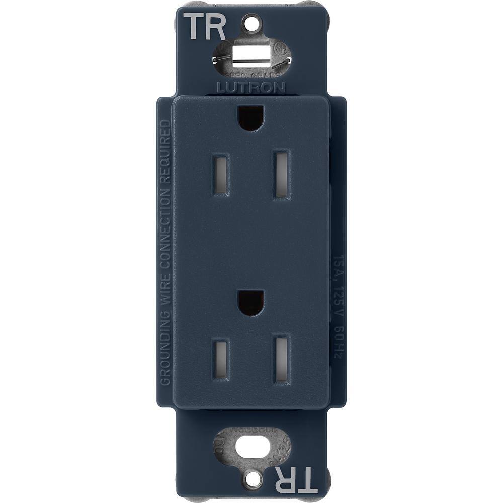 Lutron Claro 15-Amp Tamper-Resistant Duplex Receptacle, Deep Sea (SCRS ...