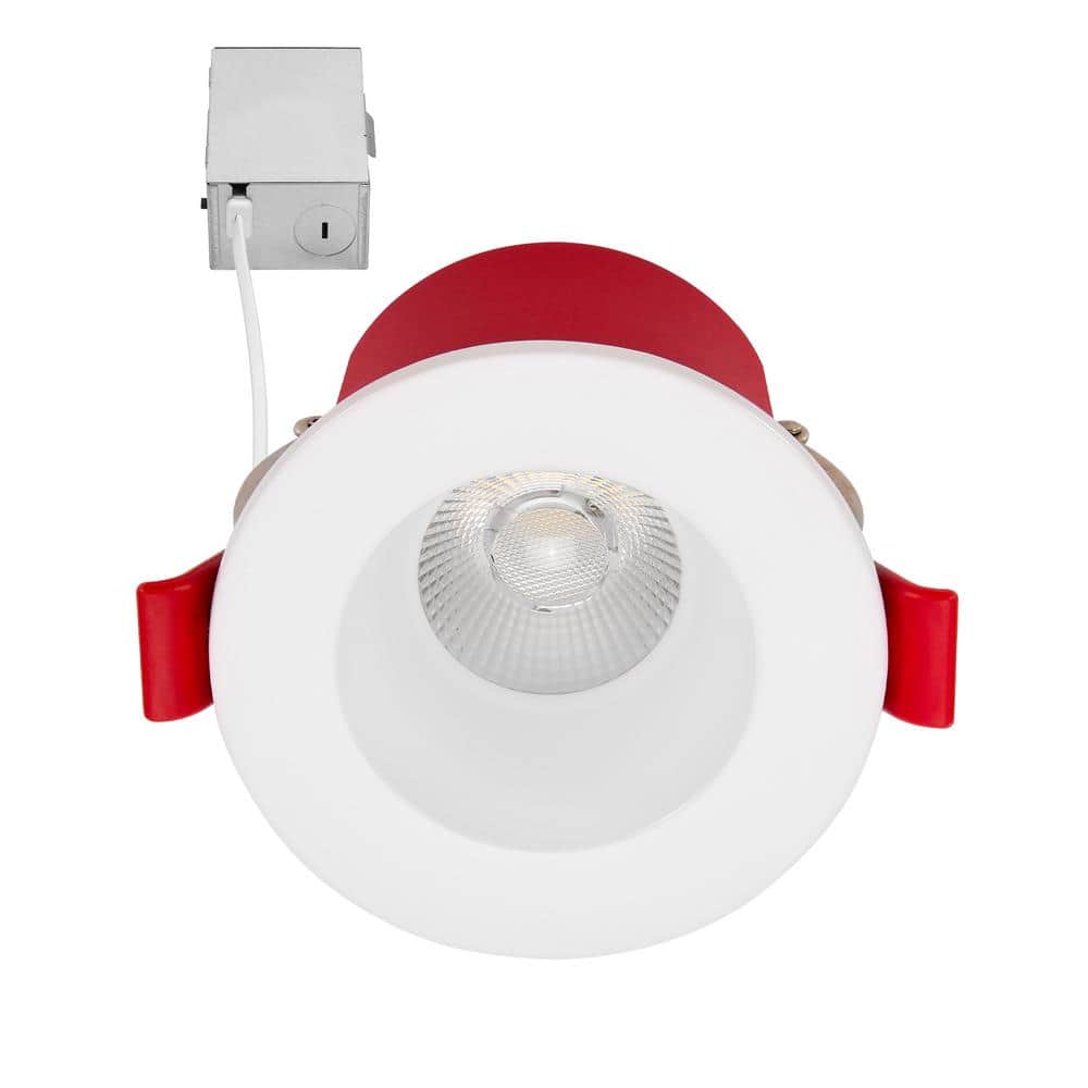 Maxxima 2 in. 2 Hour Fire Rated Slim Recessed Anti-Glare LED Downlight ...