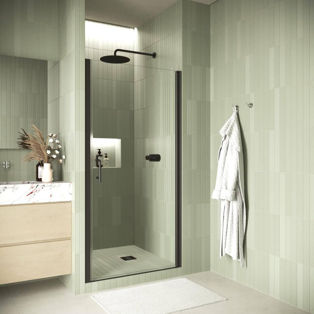 Streamline Cascade 32 in. W x 72 in. H Pivot Shower Door, CrystalTech ...