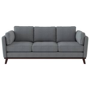 Donason 75 in. W Square Arm Fabric Modern Straight Reclining Sofa in ...
