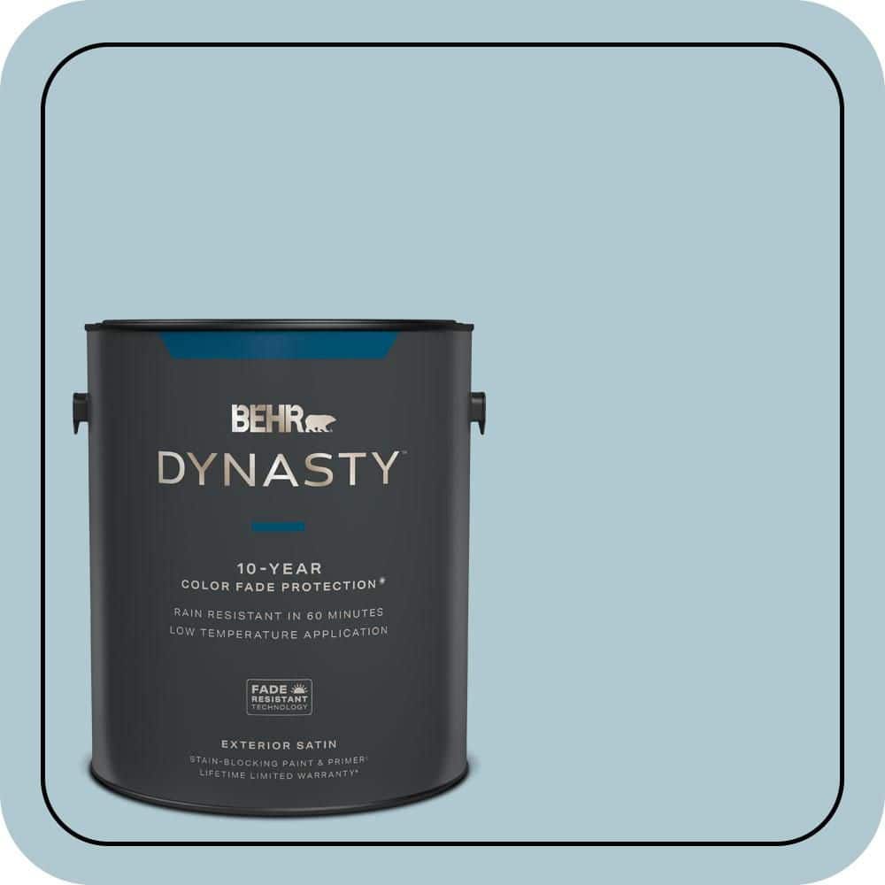 BEHR DYNASTY 1 gal. #S470-2 Gentle Sea Satin Enamel Exterior Stain ...