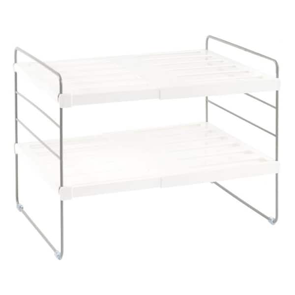 Anqtovp 3-Shelf Silver Expandable Height Adjustable Foil and Plastic ...