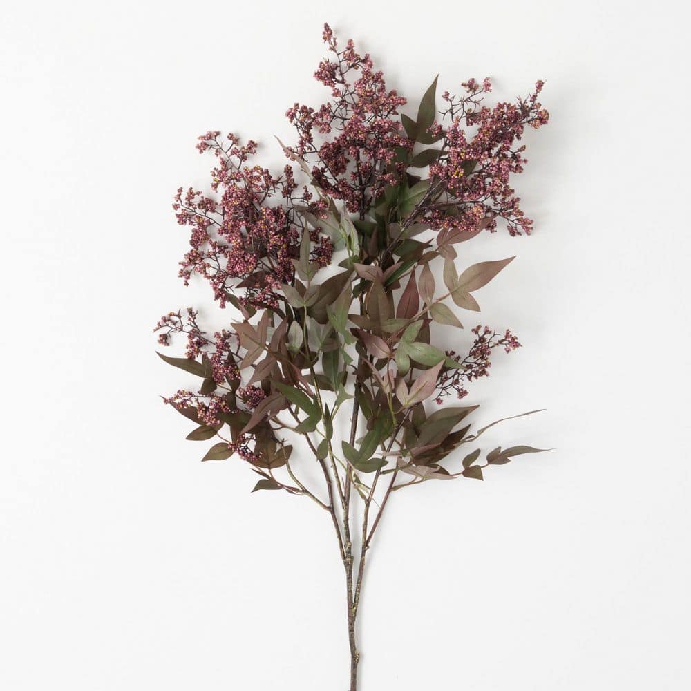 SULLIVANS Artificial 47 in. Purple Dusty Berry Bush 23109BS - The Home ...