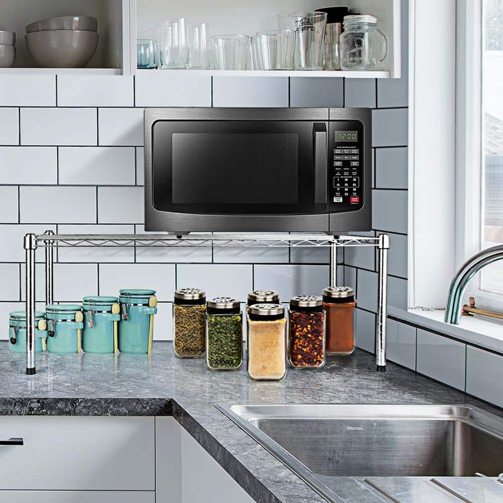 Siavonce 1-Shelf Heavy Duty Shelving, Adjustable Storage Units, Steel ...