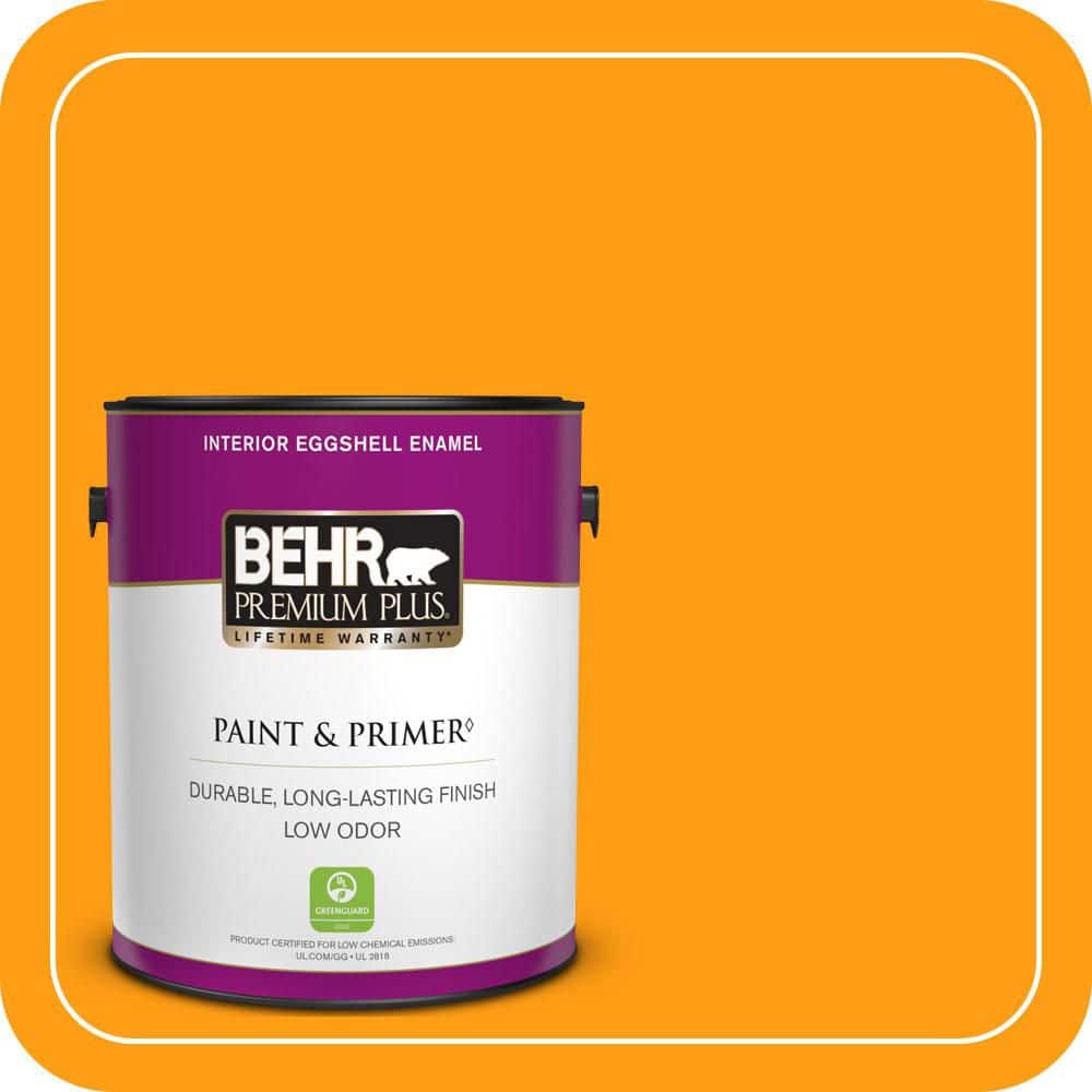 BEHR PREMIUM PLUS 1 gal. #S-G-290 Orange Peel Eggshell Enamel Low Odor ...