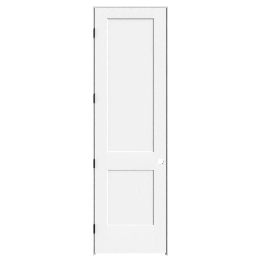 Masonite 28 in. x 96 in. 2-Panel Logan Right-Hand Hollow Core Primed ...