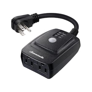 DEWENWILS Outdoor Light Countdown Timer Waterproof with 2-Grounded ...