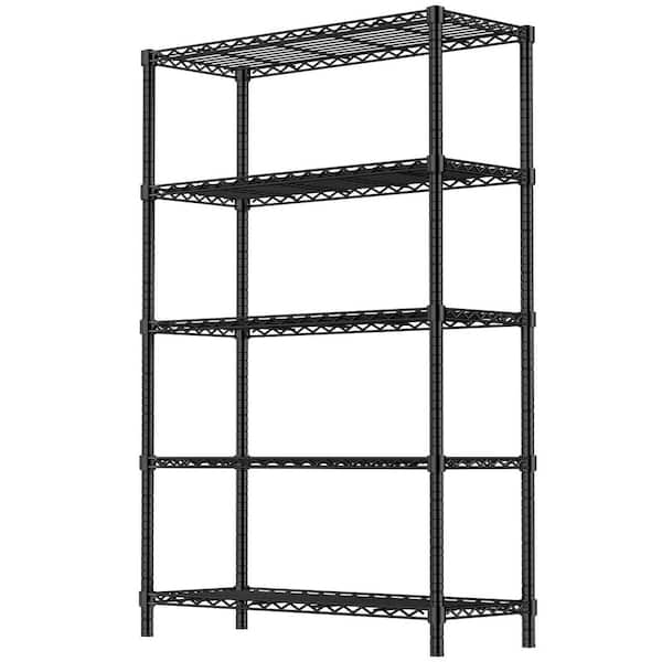 FUNKOL 5-Tier Heavy Duty Steel Storage Wire Rack Weight Capacity 1750 ...