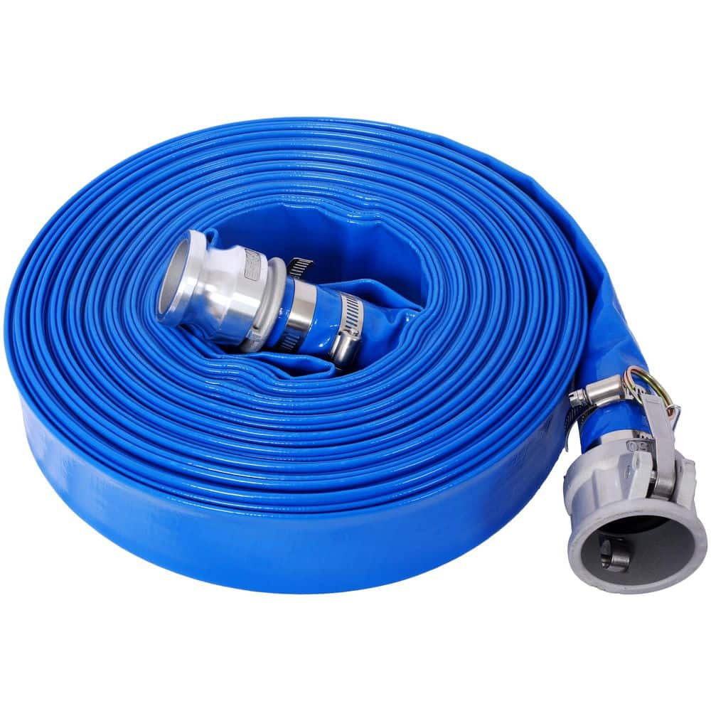 cadeninc Backwash Hose 1.5 in.ID x 10' Heavy Duty Blue PVC Lay Flat ...