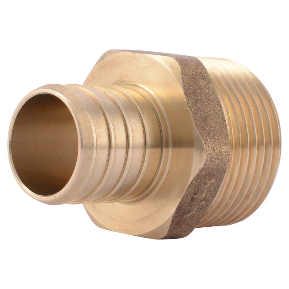 Sharkbite 1 In Pex Barb X Mip Brass Adapter Fitting Uc140lfa The