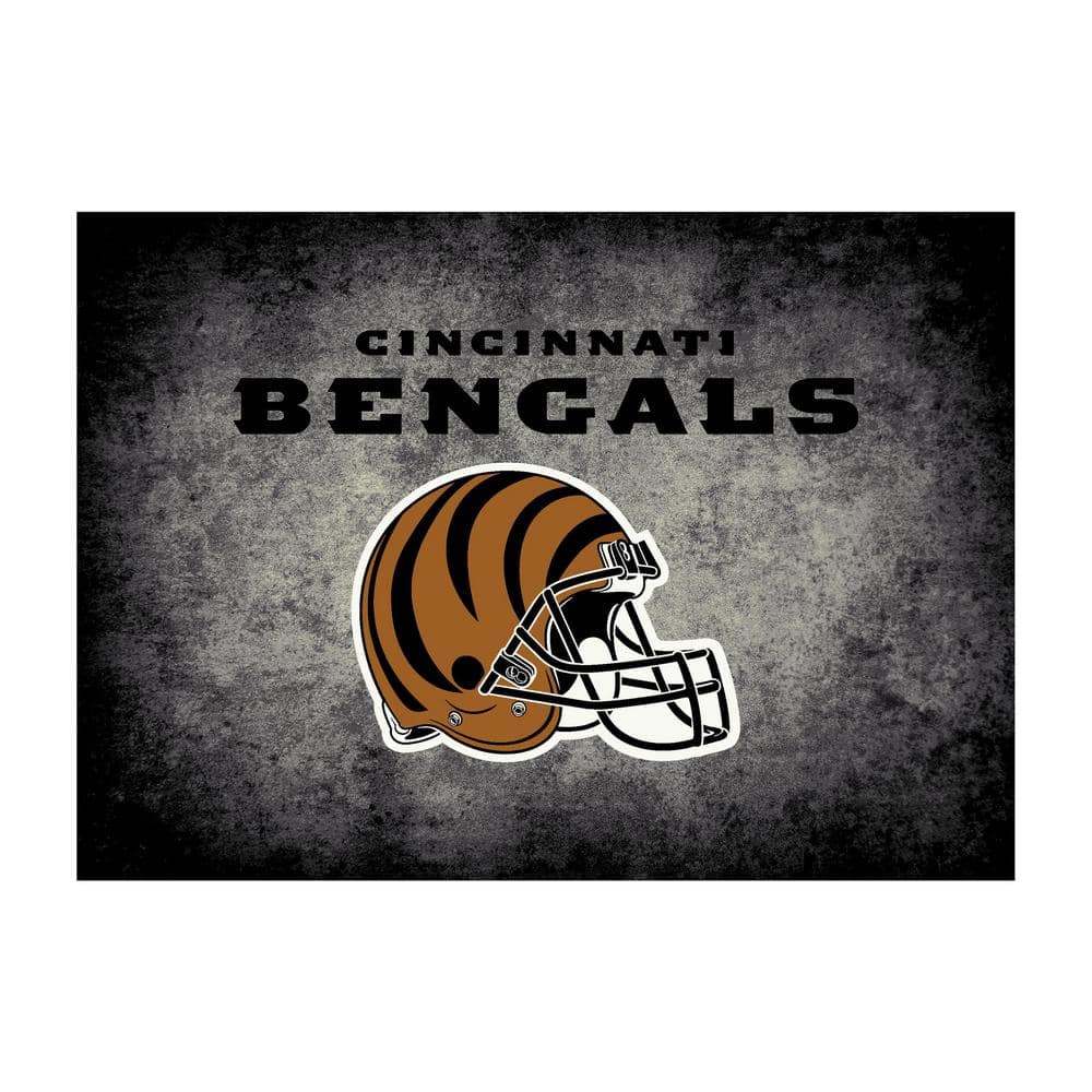 IMPERIAL CINCINNATI BENGALS 6 ft. X 8 ft. DISTRESSED RUG IMP 526-5023 ...