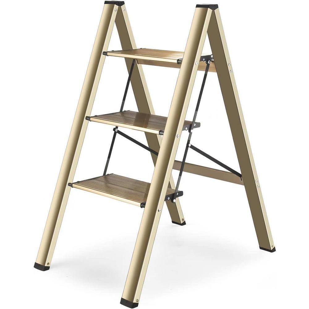 WELLFOR Reach 2.88 ft. Aluminum Alloy Step Ladder (8 ft.) 330 lbs. Load ...