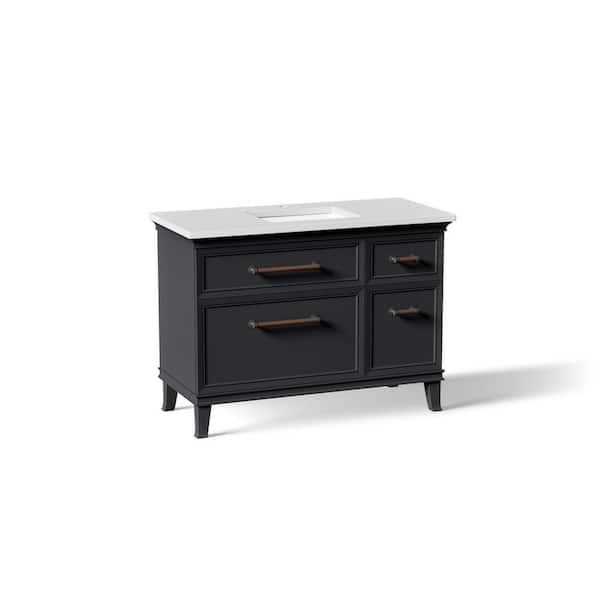 KOHLER Artifacts 48 in. Freestanding Slate Grey Bath Vanity with Miami ...