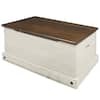 OS Home and Office Furniture Classic Cottage Distresse White Trunk ...