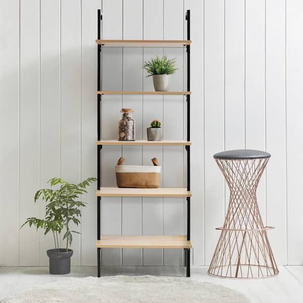 Light oak ladder shelf store