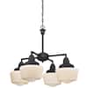 Westinghouse Scholar 4-Light Oil Rubbed Bronze Convertible Chandelier ...