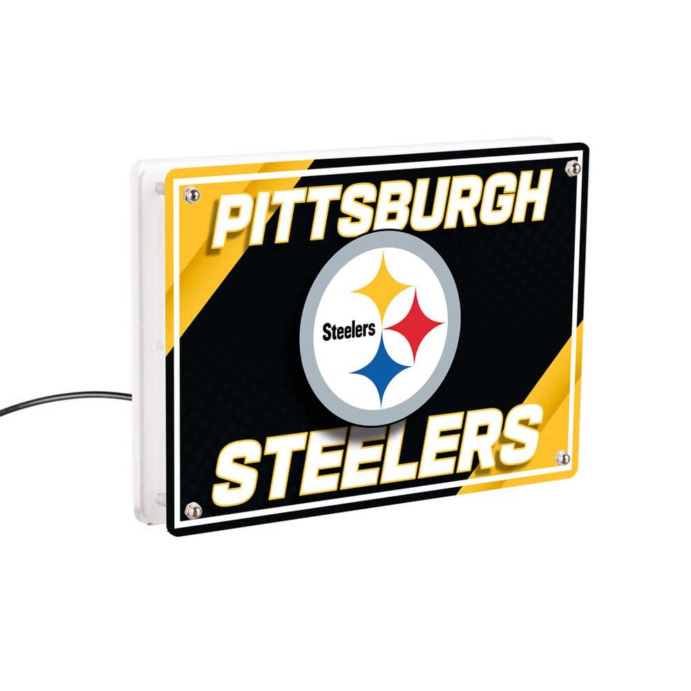 Evergreen Pittsburgh Steelers NFL Football Black Rectangle Desklite LED ...