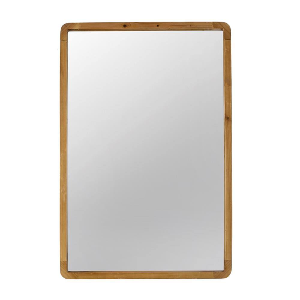A & B Home 35.4 in. H x 23.6 in. W Rectangle Wood Brown Mirror 82775-DS ...