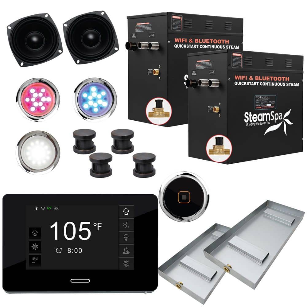 SteamSpa Black Series 21kW Steam Bath Generator with Continuous Steam ...