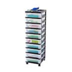 Advantus 10-Drawer Steel File Organizer Cart in Multi-Colors 34004