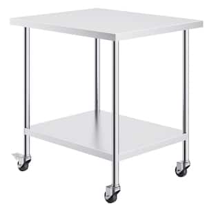 VEVOR 24 x 36 x 38 in. Stainless Steel Commercial Kitchen Prep Table ...
