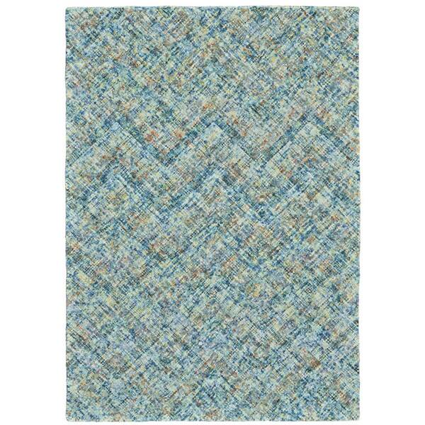 HomeRoots 2 ft. x 3 ft. Blue, Orange Plaid Area Rug 2000511300 - The ...