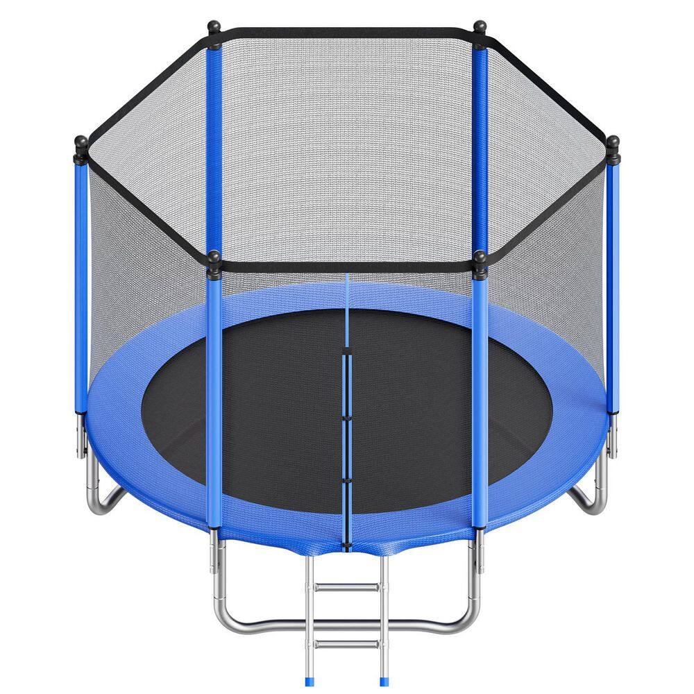 SKYSHALO Outdoor Trampoline, 8 ft. Round Recreational Trampoline with ...