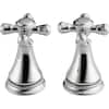 Delta Pair of Cassidy Metal Cross Handles for Bathroom Faucet in Chrome ...