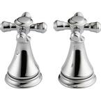 Delta Pair of Cassidy Metal Cross Handles for Bathroom Faucet in Chrome ...