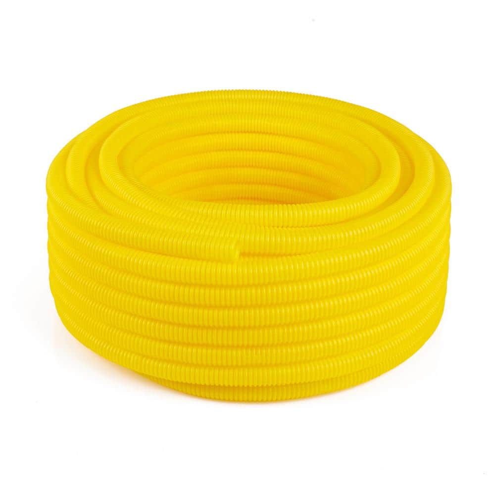 HYDROMAXX 2 in. x 100 ft. Flexible Corrugated Yellow LDPE Non Split ...