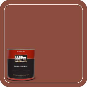BEHR PREMIUM PLUS 8 oz. #QE-14 Spiced Red Semi-Gloss Interior/Exterior ...