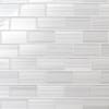 Bodesi Hand Painted Rectangular 3 in. x 6 in. Neutral Gray 10 Glass ...