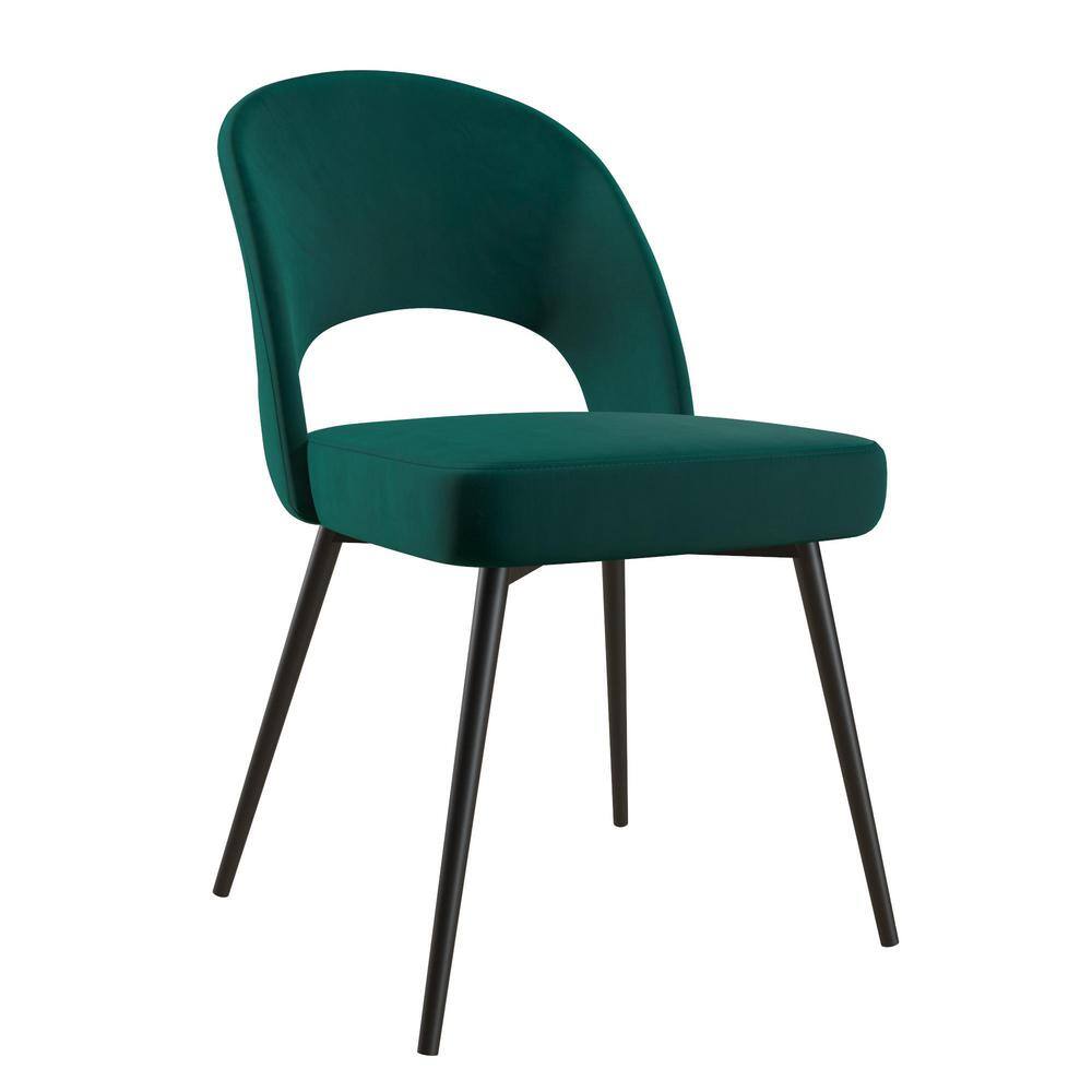 CosmoLiving by Cosmopolitan Alexi Emerald Green Velvet Upholstered ...