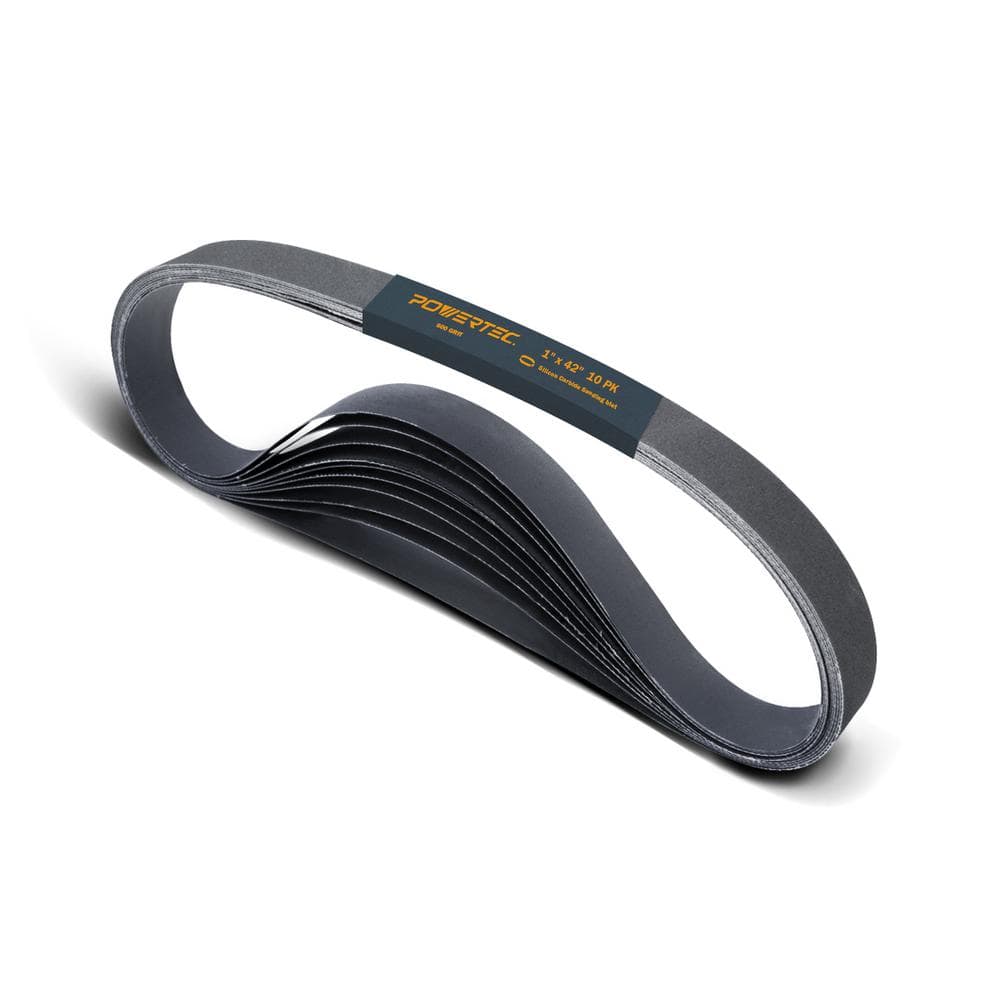 ‎POWERTEC 1 in. x 42 in. 600-Grit Silicon Carbide Sanding Belts for ...