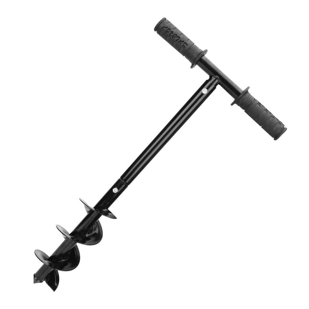 OGETFUUR 23.6 in. Garden Auger Drill with Non-Slip Handle Post for ...