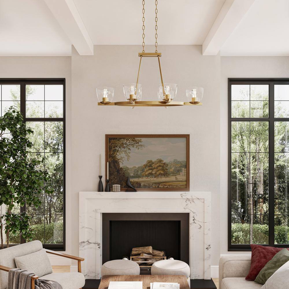 Progress Lighting Tamassee Collection 6-Light Brushed Gold Updated ...