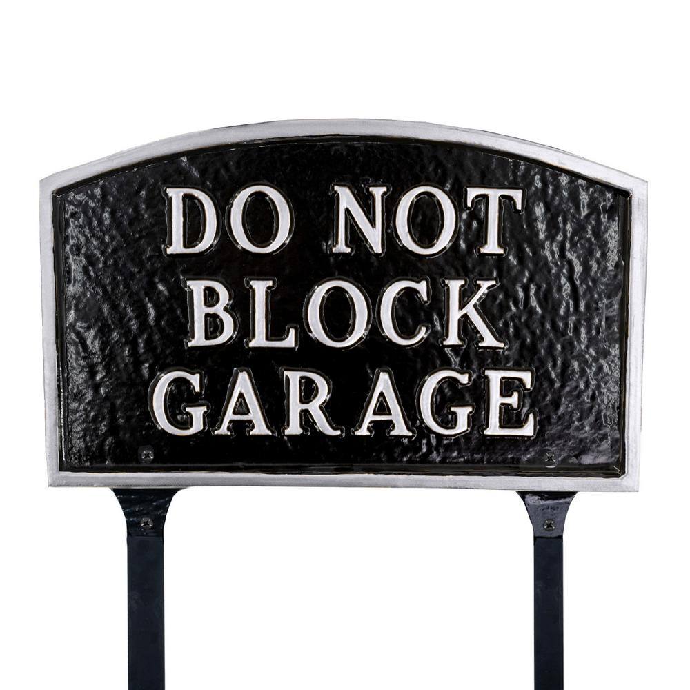 Montague Metal Products 10 in. x 15 in. Standard Arch Do Not Block Garage Statement Plaque Sign ...