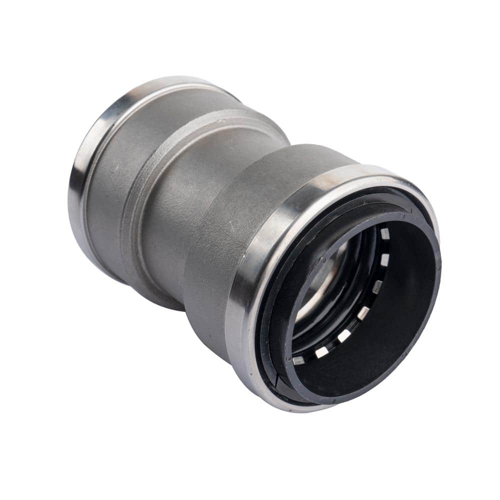 QUICKFITTING 2 in. Stainless Steel Push-to-Connect Coupling Fitting ...