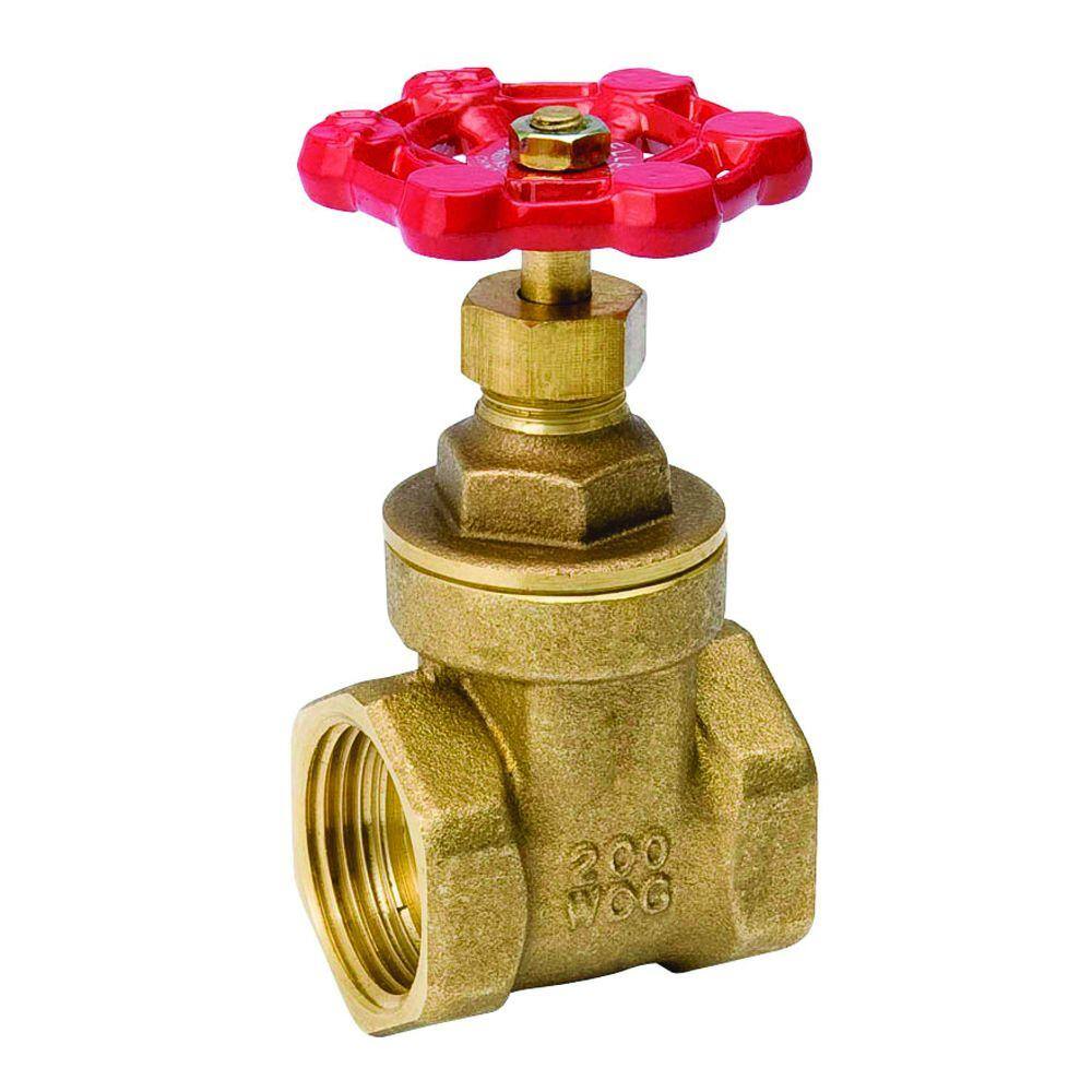 Everbilt 2 in. Brass Compact Pattern Threaded Gate Valve 100-408HC ...