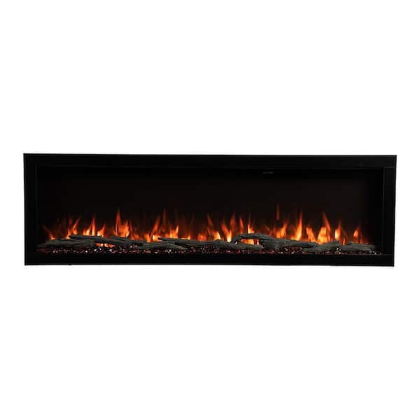 Modern Ember Aerus Skyline 60 in. Wall-Mounted 3D Linear Smart Electric ...