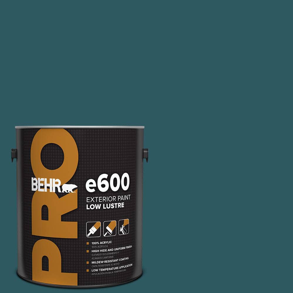 BEHR PRO 1 gal. #QE-47 Petro Blue Low Luster Exterior Paint PR62301 ...