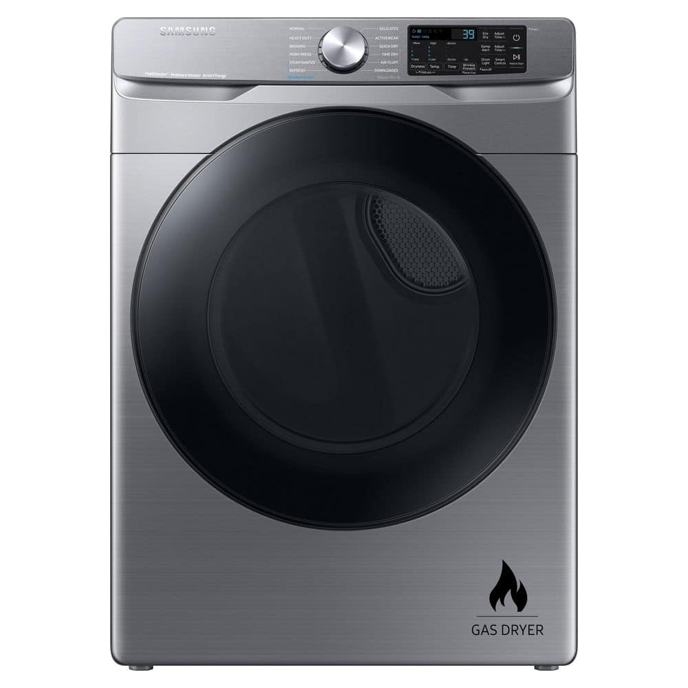 Samsung 7.5 cu. ft. Smart Vented Gas Dryer in Platinum with Steam ...