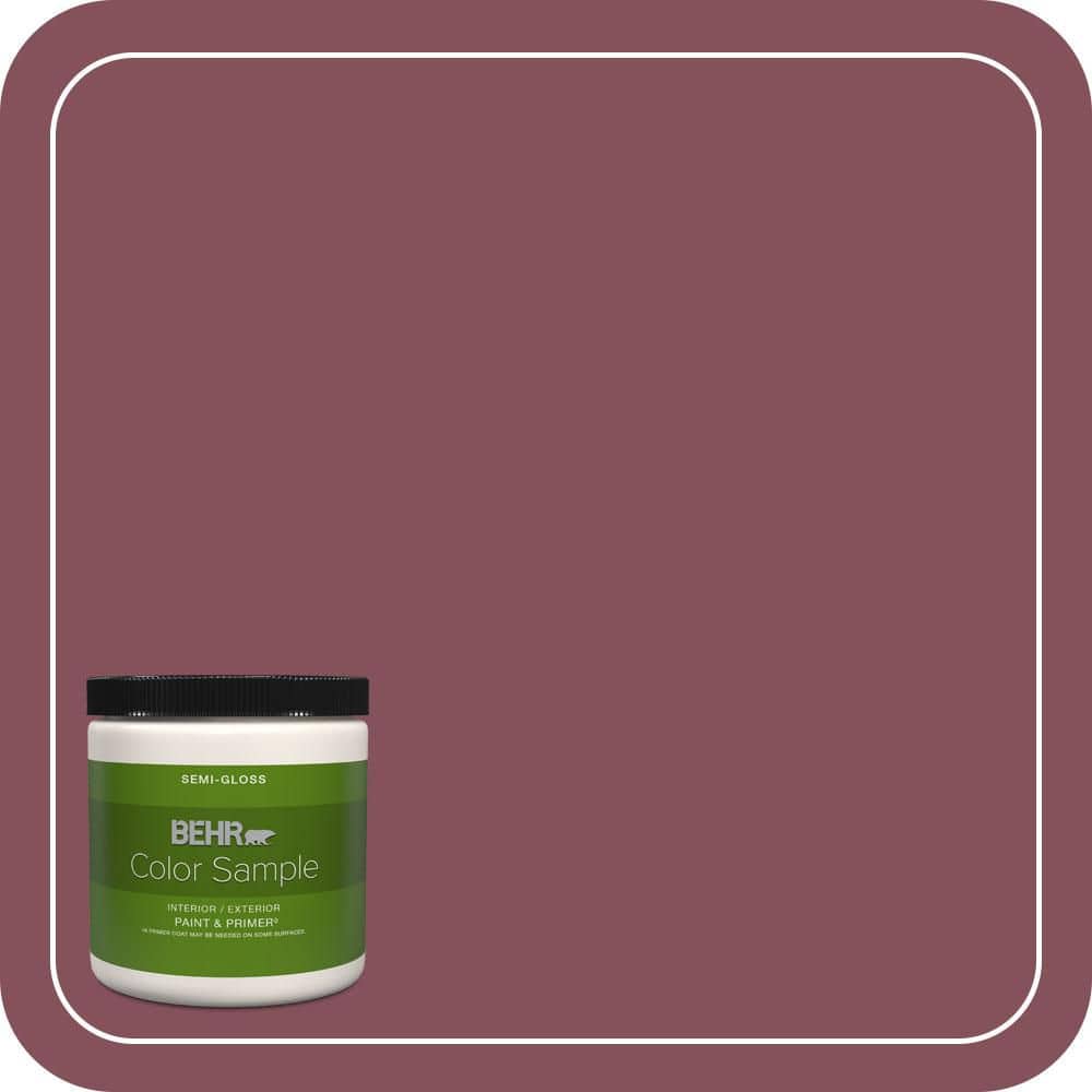 BEHR PREMIUM PLUS 8 oz. #PPU1-15 So Merlot Semi-Gloss Interior/Exterior ...