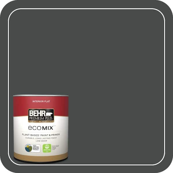 BEHR PREMIUM PLUS 1 qt. #N450-7 Astronomical Flat EcoMix Plant-Based ...
