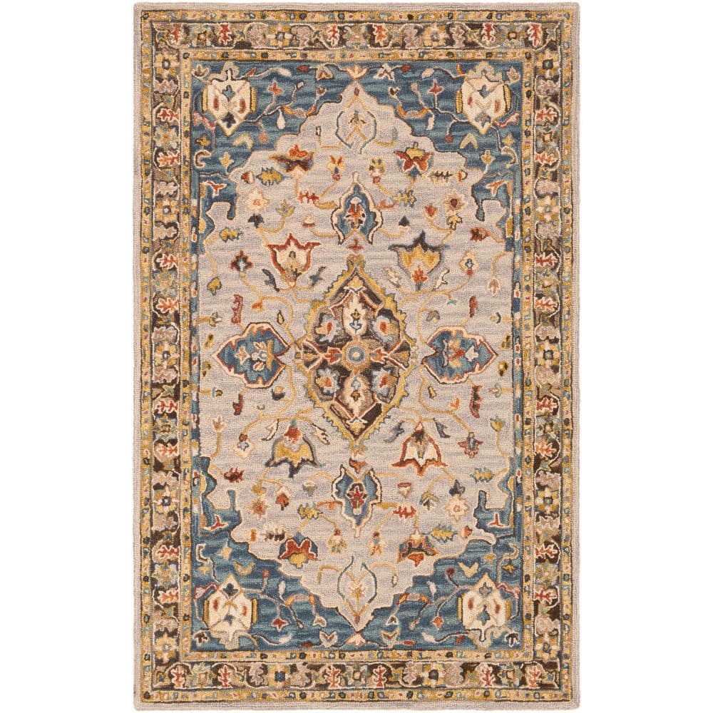 Livabliss Artemis Dark Blue Medallion 9 ft. x 13 ft. Indoor Area Rug ...