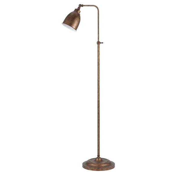 HomeRoots 62 in. Rust 1 Dimmable (Full Range) Standard Floor Lamp for ...