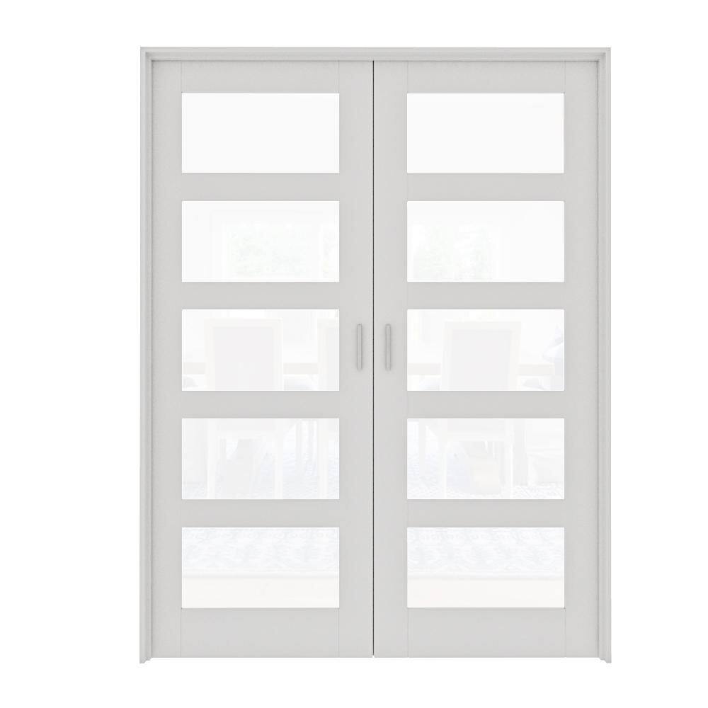 Reviews for ARK DESIGN 56 in. x 80 in. 5-Lite Clear Glass Universal ...